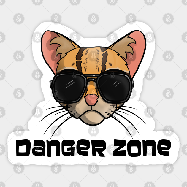Archer Ocelot Danger Zone meme - Ocelot - Sticker | TeePublic