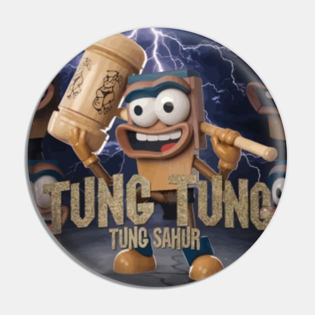 Tung Tung Tung Sahur Meme - Tung Tung Sahur - Pin | TeePublic
