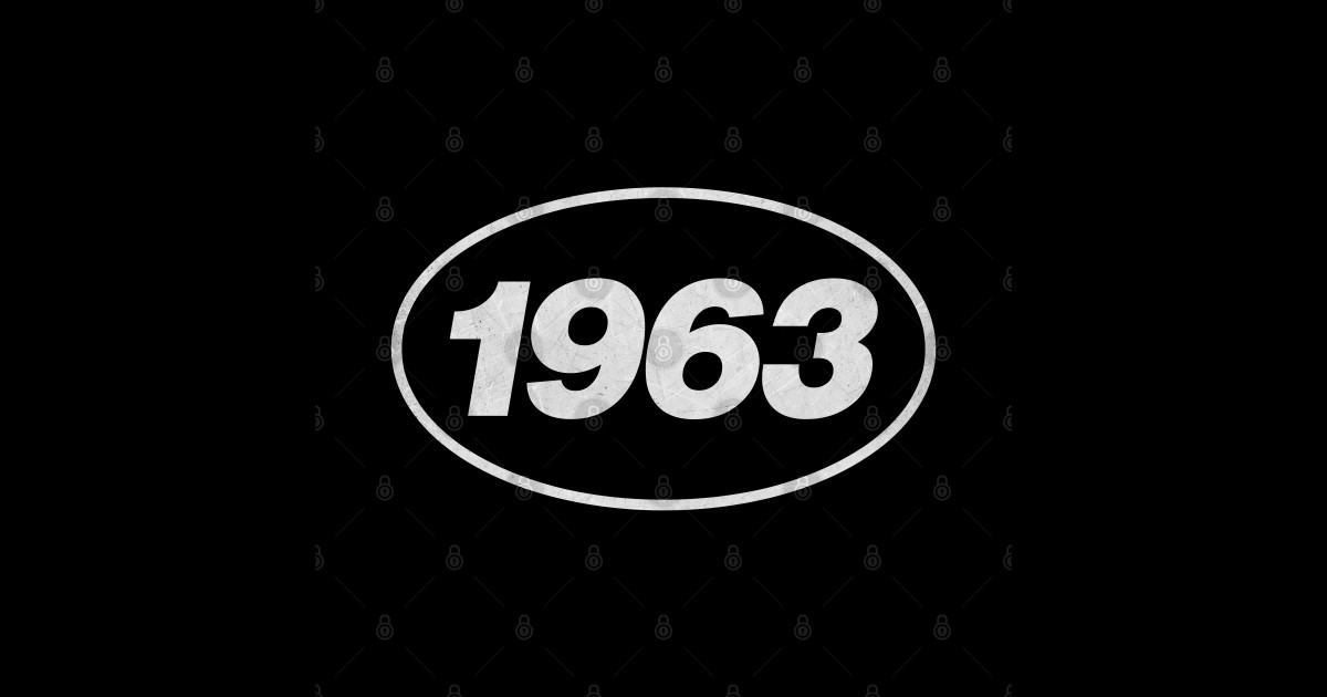 1963 Years - Vintage Logo Style - 1963 - Sticker | TeePublic