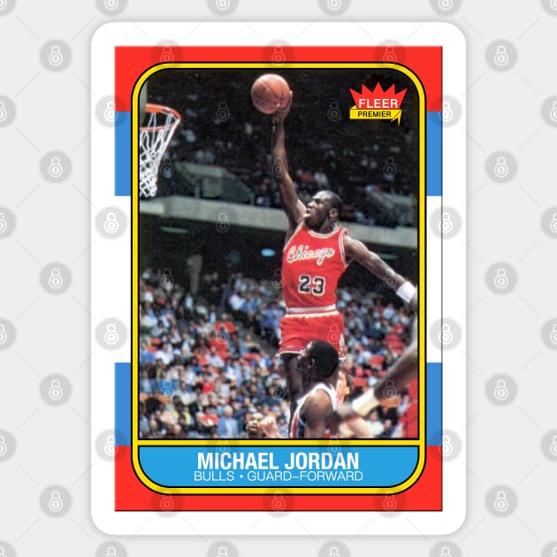 Michael Jordan Fleer '86 Card - Paraholix - Sticker | TeePublic