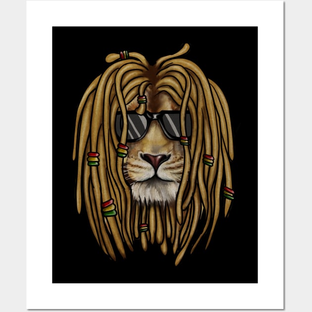African Rasta lion, Dreadlocks - Rasta Lion - Posters and Art Prints ...