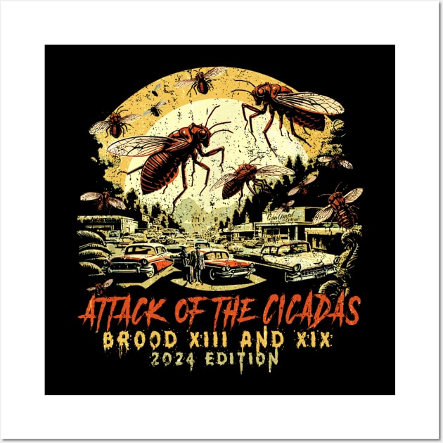 Retro Attack Of The Cicadas Brood XIII & XIX Cicada Summer - Attack Of ...