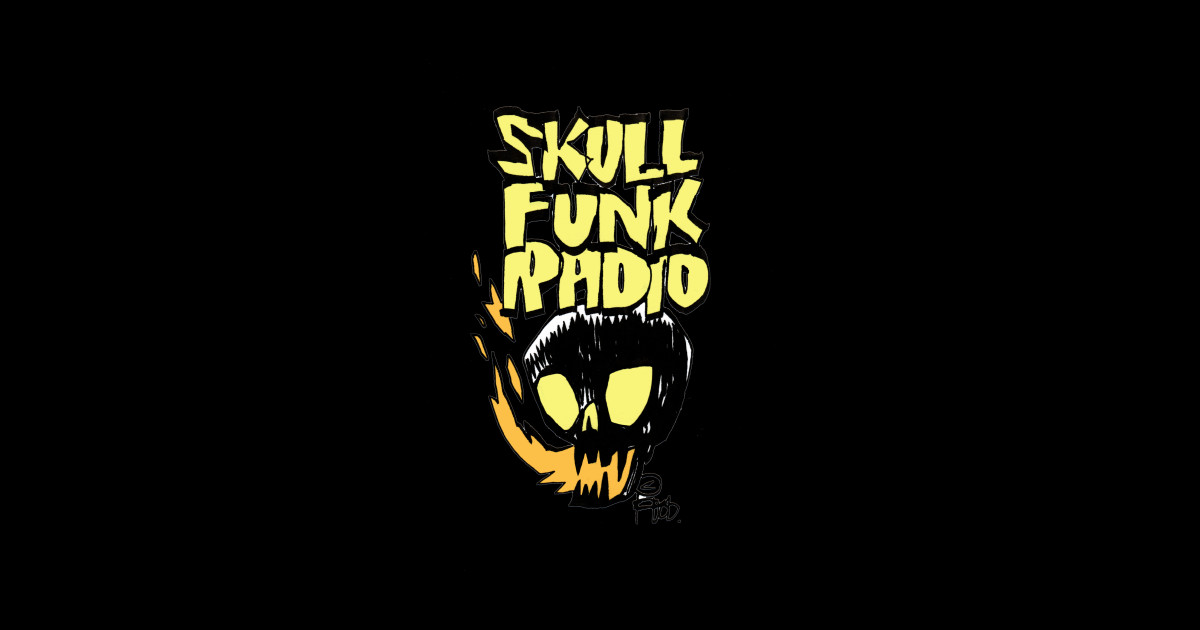 SKULL FUNK RADIO - Skull - Sticker | TeePublic
