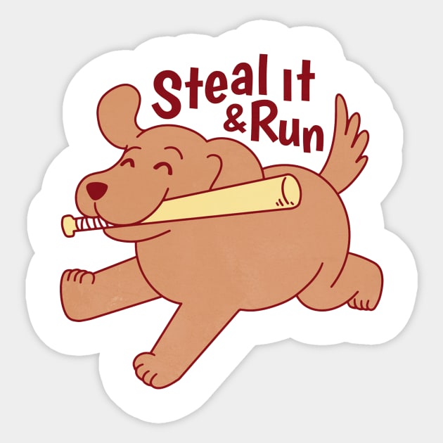 Dog playing baseball - Dog Sports - Sticker | TeePublic