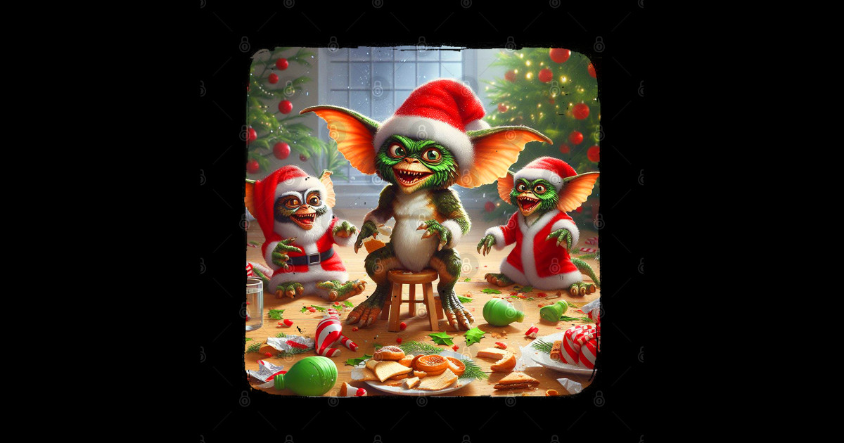 Gremlins Christmas party - Gremlins - Sticker | TeePublic