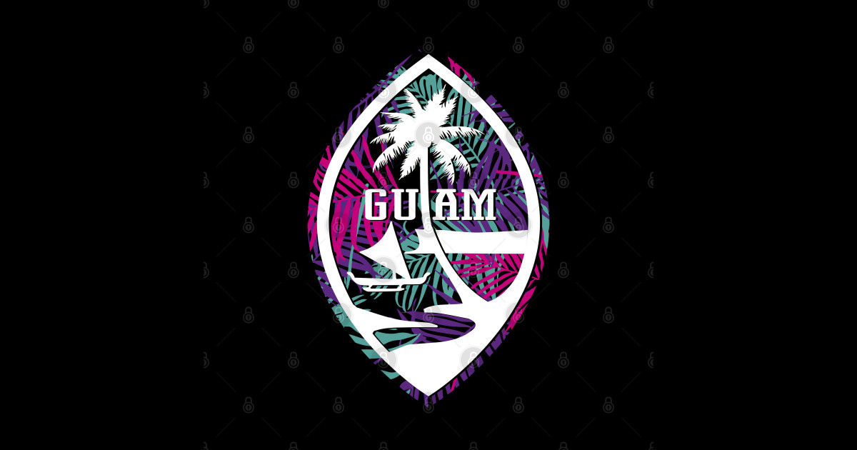 Tropical Guam Seal - 671 - Sticker | TeePublic