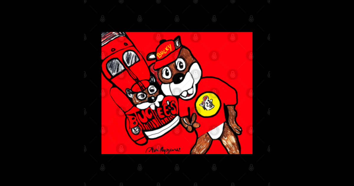 Buc-ee's the Beaver Mascot Bucky - Buc Ees - Sticker | TeePublic