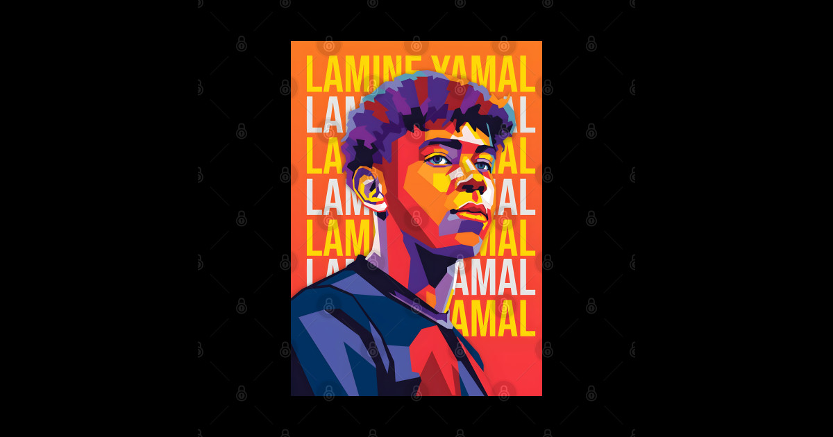 Lamine Yamal Pop Art - Lamine Yamal - Sticker | TeePublic