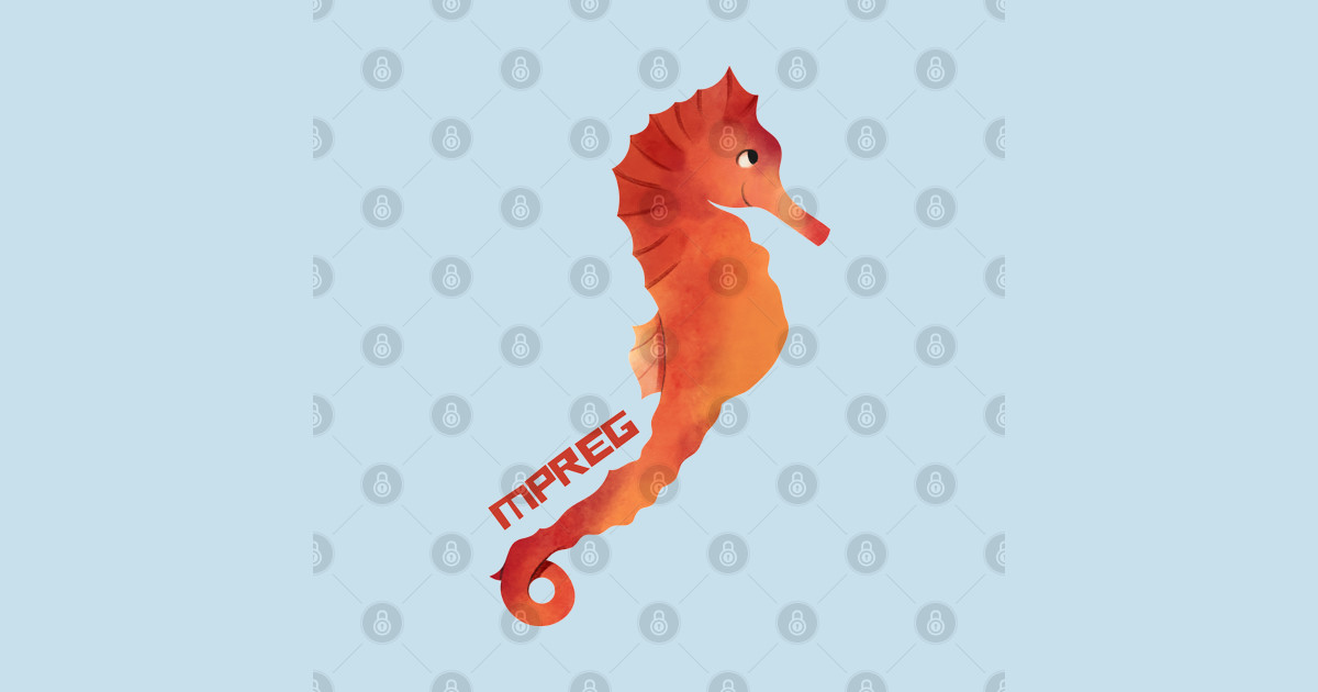 Cursed Seahorse MPREG MEME - Mpreg - T-Shirt | TeePublic