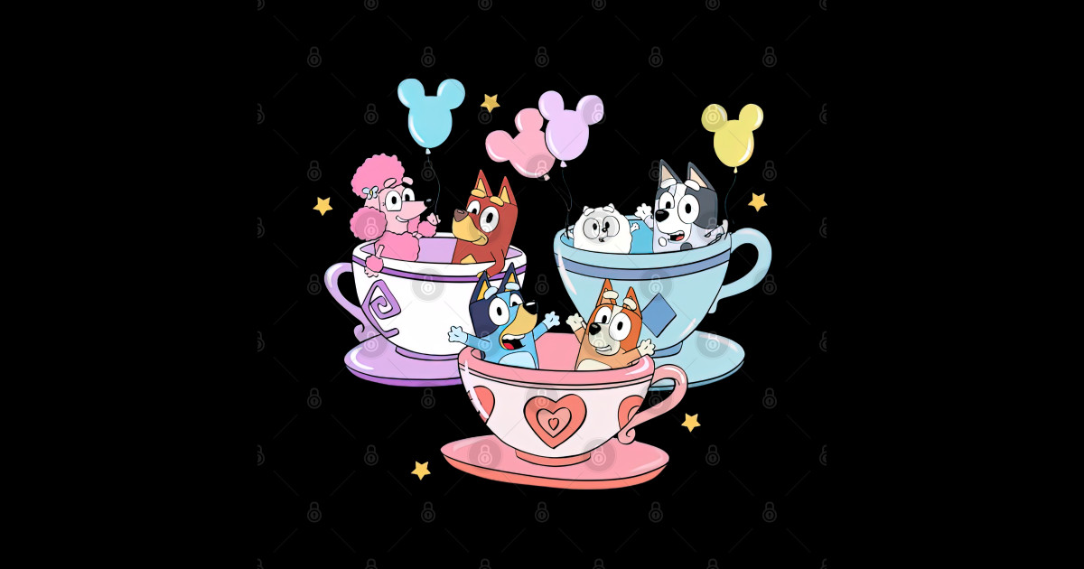 Bluey Teacup Cartoon - Bluey Teacup Cartoon - Posters and Art Prints ...