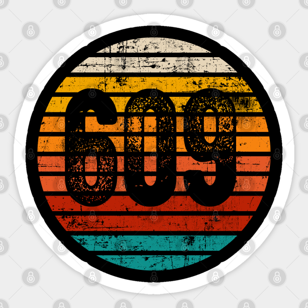 Distressed Vintage Sunset 609 Area Code - 609 Area Code - Sticker ...