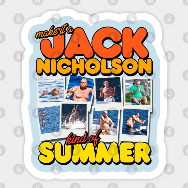 Jack Nicholson Summer - Jack Nicholson - Sticker | TeePublic