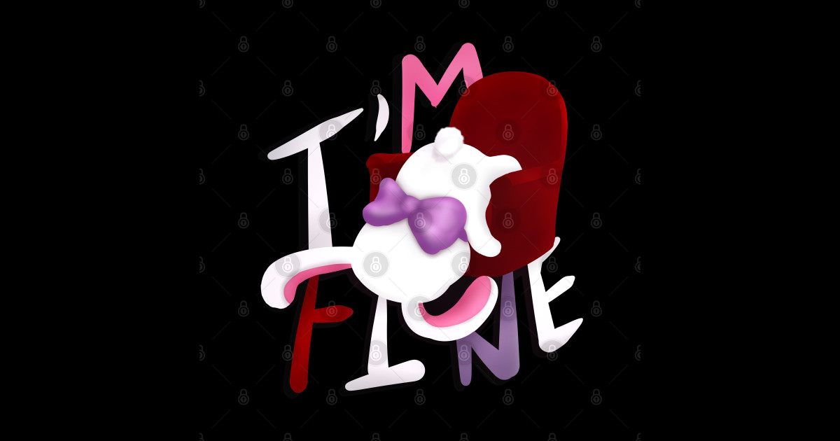 I'm Fine Bunny - Bunny - Sticker | TeePublic