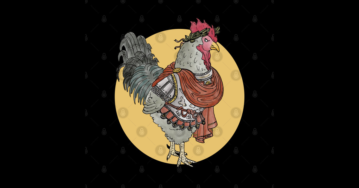 Greek Myth Chickens - Julius (Chicken) Caesar - Julius Caesar - Sticker ...