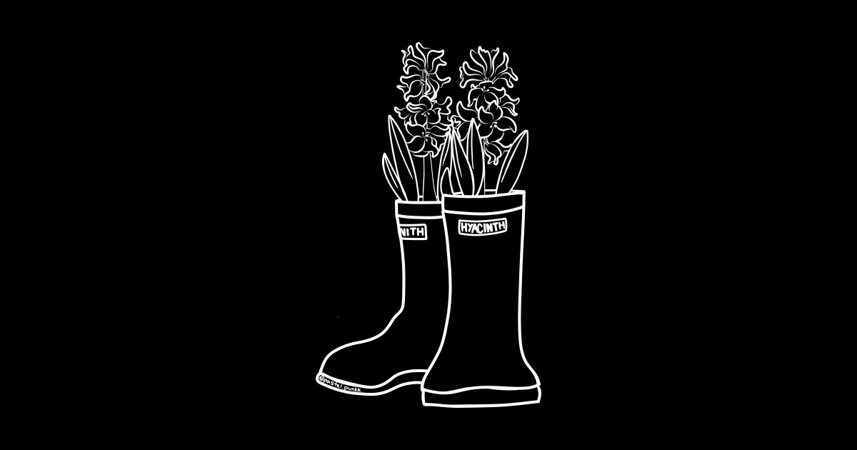 Hyacinth White lineart Xtratuf - Xtratuf - Sticker | TeePublic