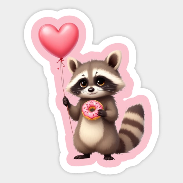 Sweetheart Bandit Raccoon - Raccoon - Sticker | TeePublic