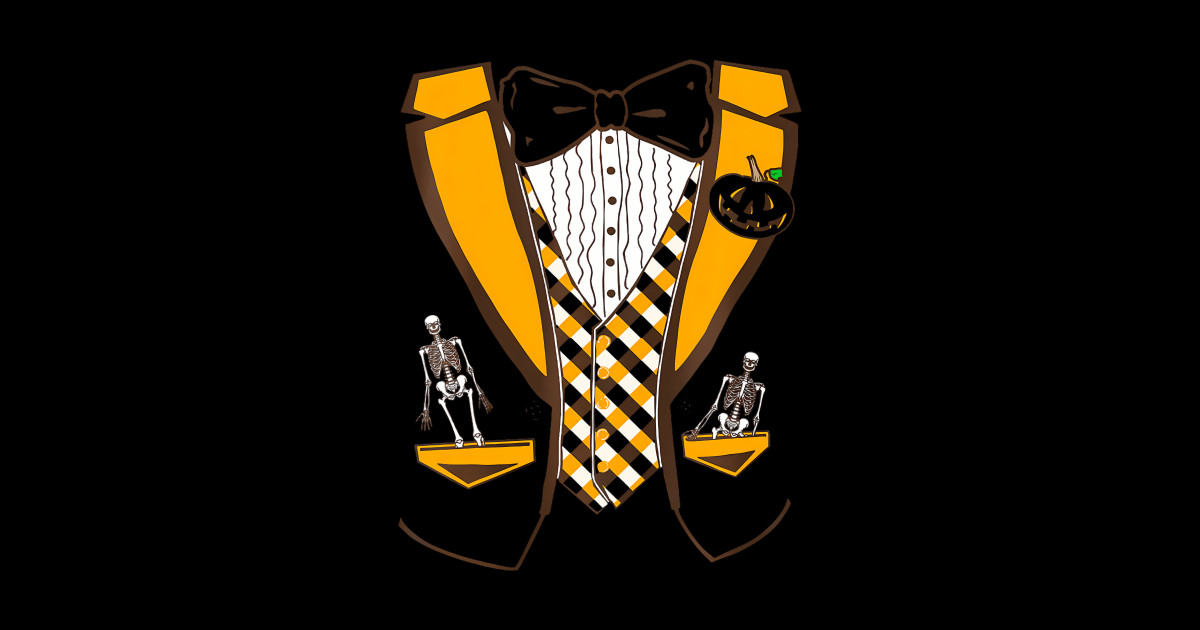 Halloween Tux Pumpkin Skeleton Accessories - Halloween - Sticker ...
