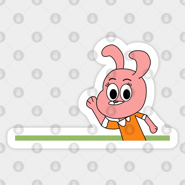 Hello Anaïs Watterson! - Theamazingworldofgumball - Sticker | TeePublic