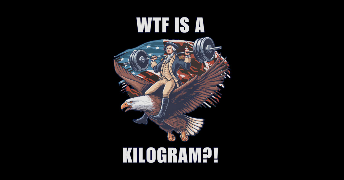 WTF is a Kilogram? Funny 4th of July Patriotic Eagle USA - Wtf Is A ...