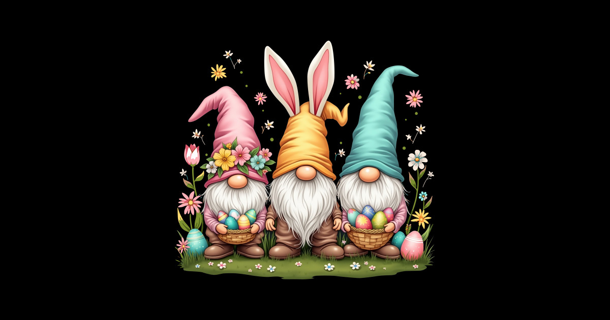 Happy Easter Day 2025 Bunny Gnome Hug Easter Eggs - Happy Easter Day ...