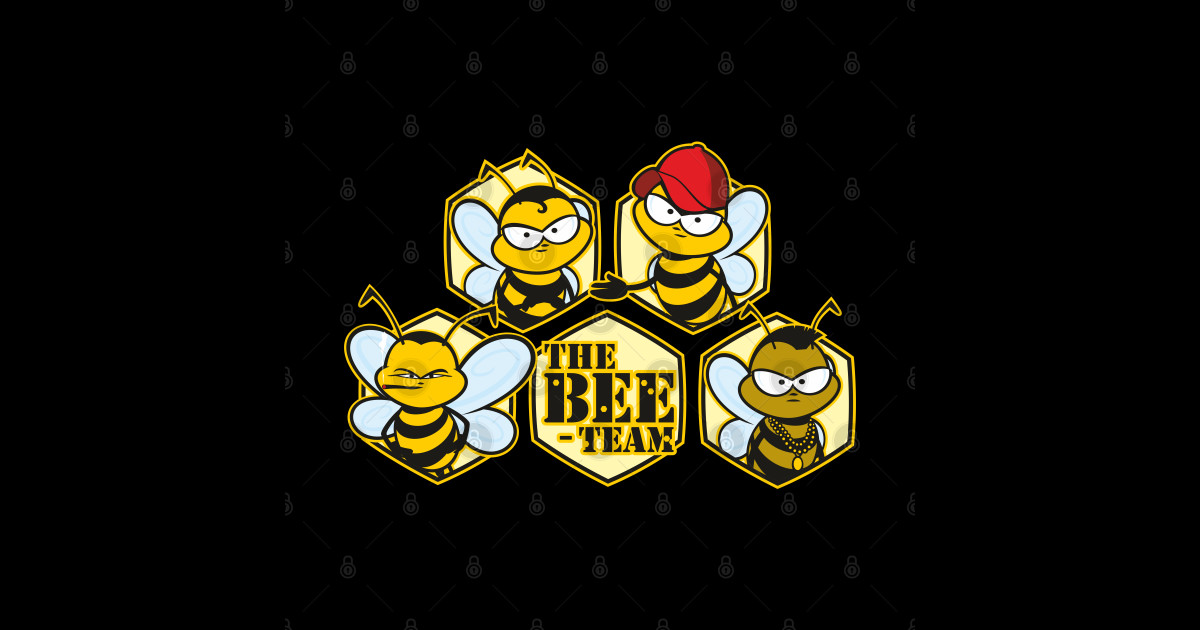 The Bee Team - Bees - Sticker | TeePublic