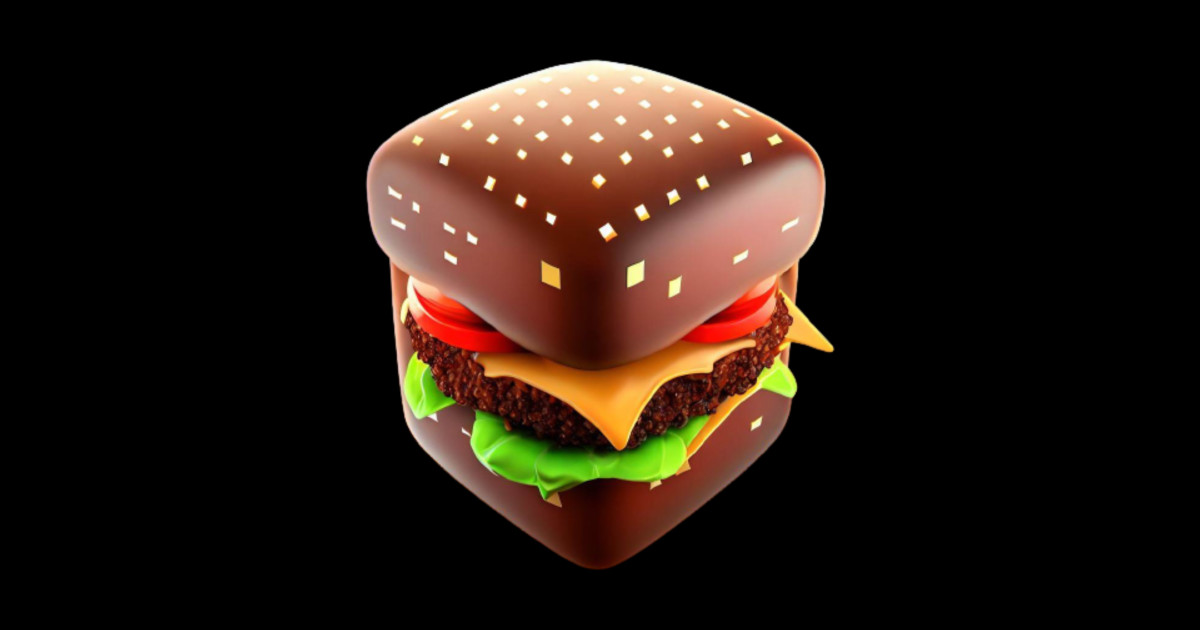 Burger pixel - Hamburger Minecraft - Sticker | TeePublic