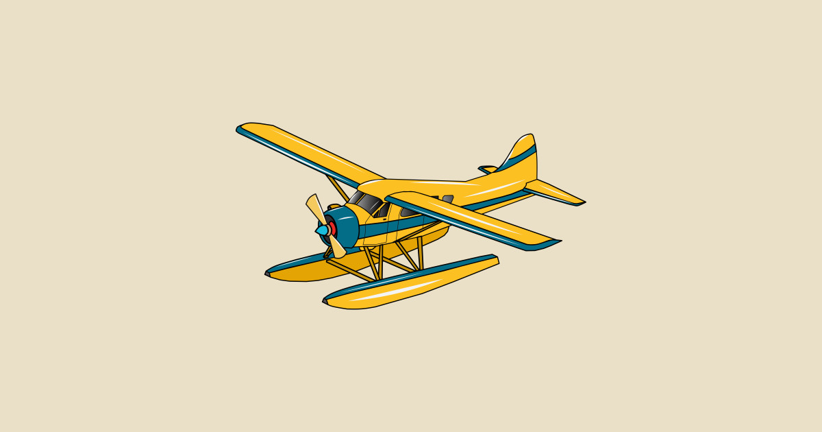 Seaplane cartoon illustration - Seaplane Cartoon Illustration - T-Shirt ...