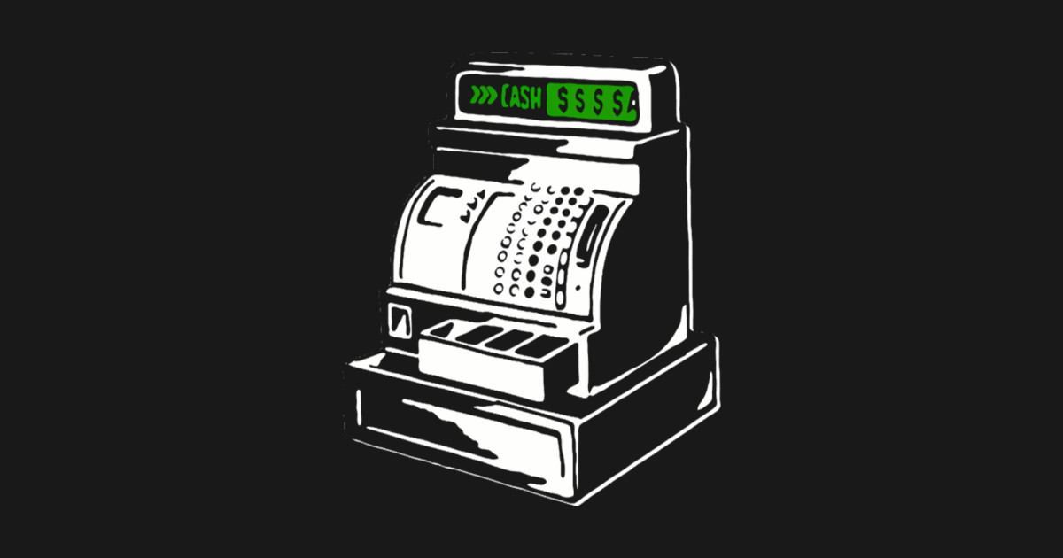 Best Mony Cash – Retro Cash Register Graphic - Best Mony Cash - T-Shirt ...