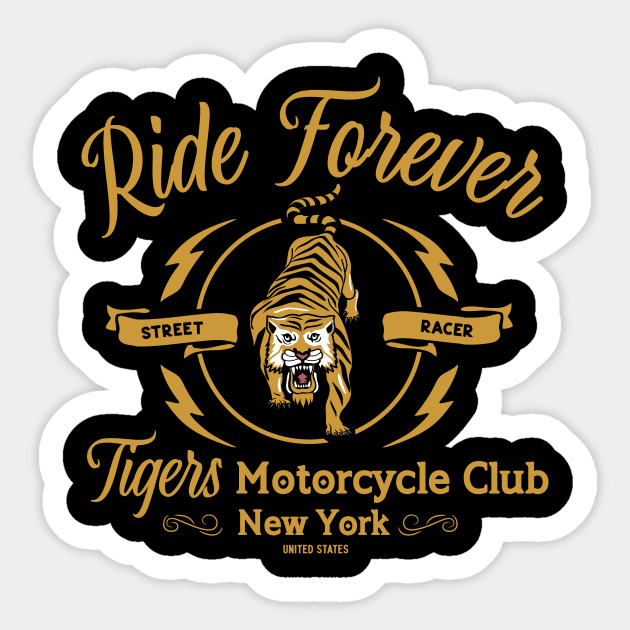 TIGERS BIKE CLUB - Tigers Bike Club - Sticker | TeePublic