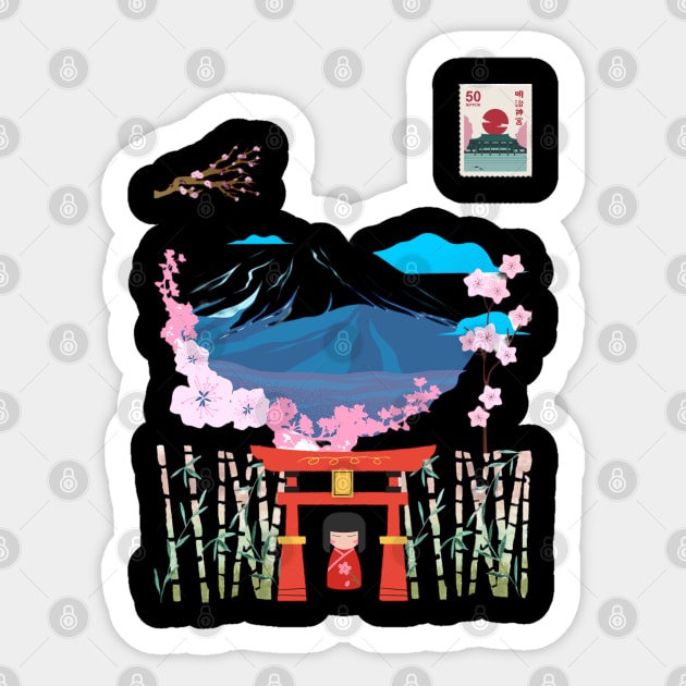 Mount fuji - Mountain - Sticker | TeePublic
