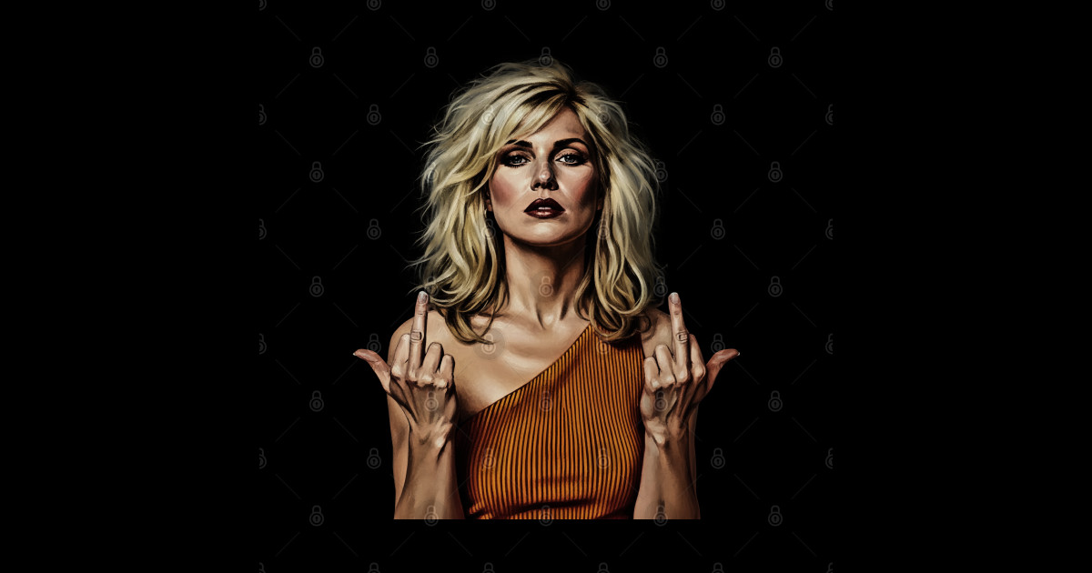 VINTAGE MEme MIddle Finger blondie debbie harry Debbie says use condoms ...