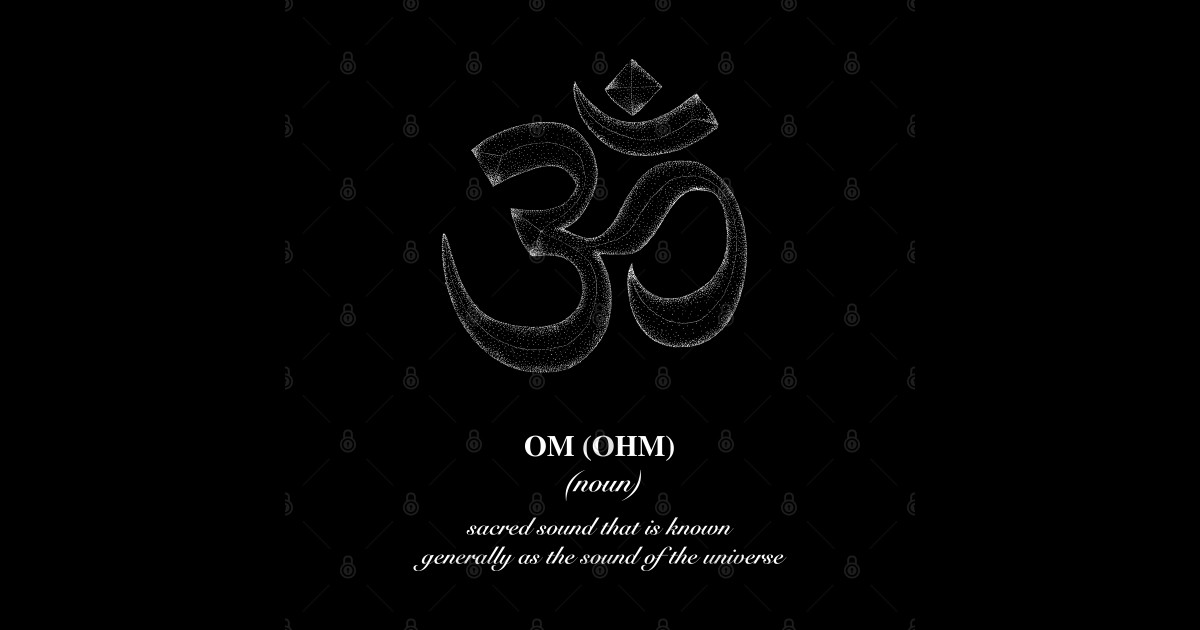 Hand drawn Ohm symbol using dotwork - Ohm Symbol - Sticker | TeePublic