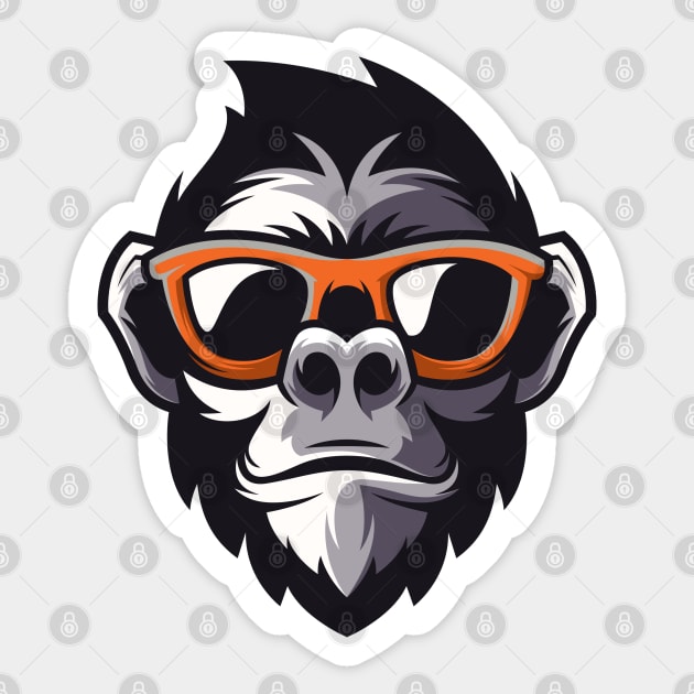Monkey Face - Monkey - Sticker | TeePublic