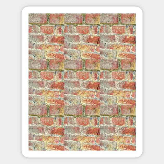 Red Brick Wall - Old Brick Wall - Sticker | TeePublic