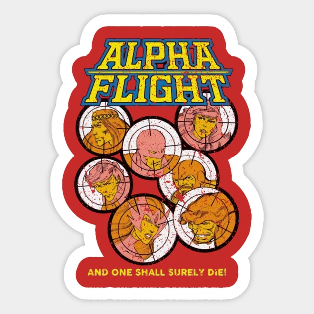 Alpha Flight Team # Kijang Mas - Alpha Flight - Sticker | TeePublic