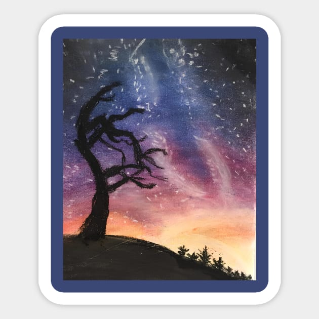 Starry night sky - Night Sky Stars - Sticker | TeePublic