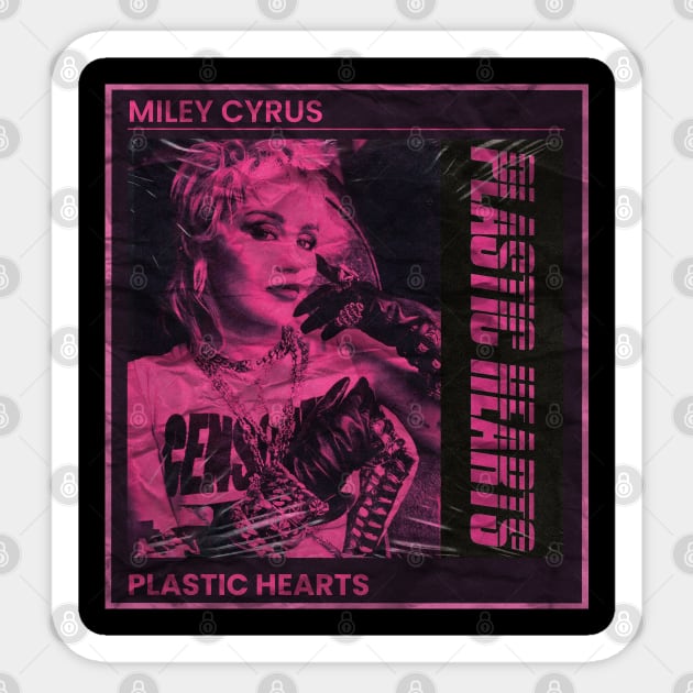 Album Cover Miley Cyrus // Plastic Hearts - Miley Cyrus - Sticker ...