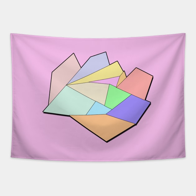 Abstract art, pastel colors geometric shapes forming a wholistic unity ...