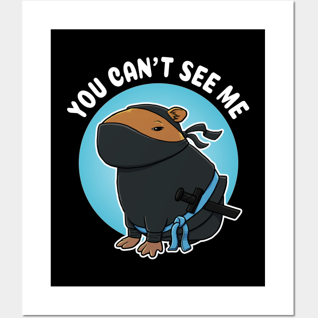 You can't see me Capybara Ninja Costume - Funny Ninja - Posters and Art ...