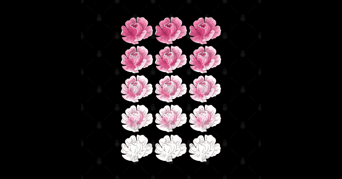 Pion pattern - Flower Pattern - Sticker | TeePublic