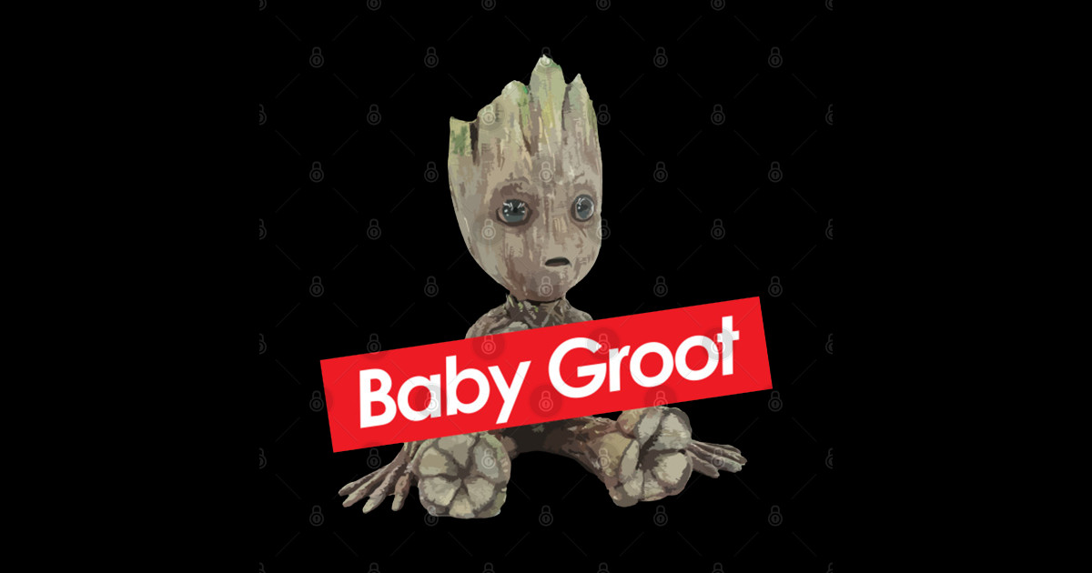 Baby Groot Supreme - Guardians Of The Galaxy - Sticker | TeePublic