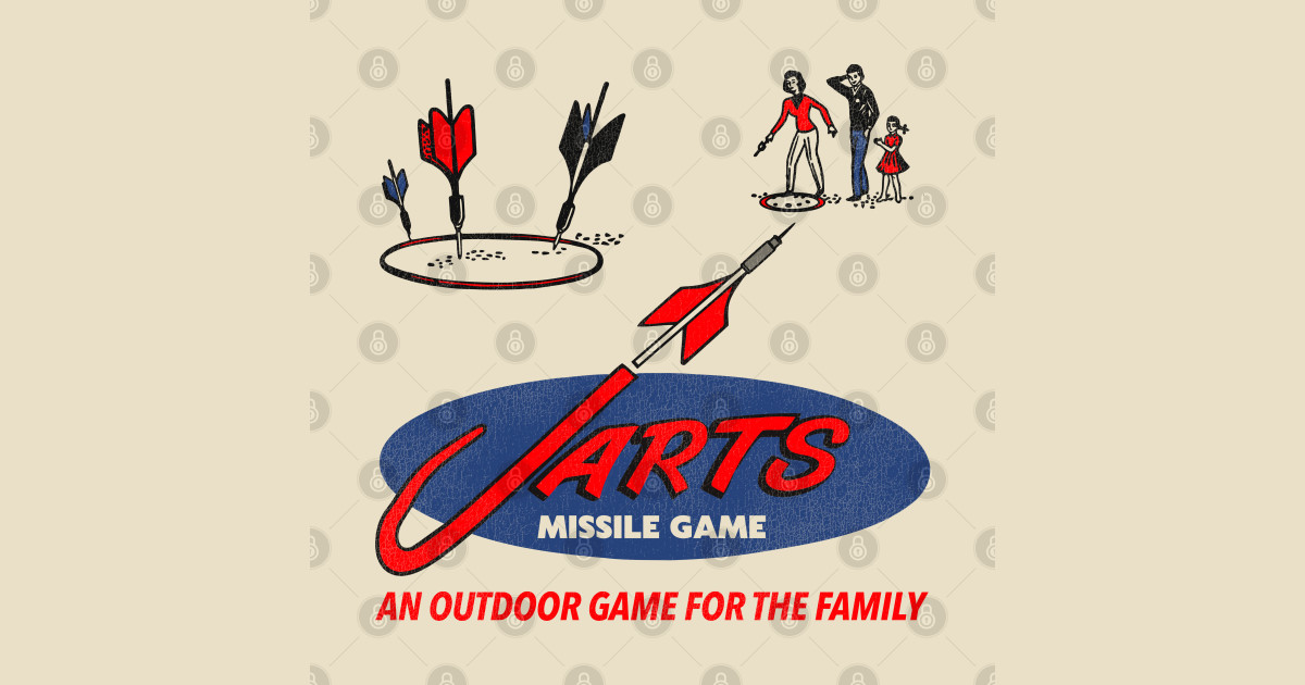 Defunct 60s Lawn Jarts Missile Game - Jarts - T-Shirt | TeePublic