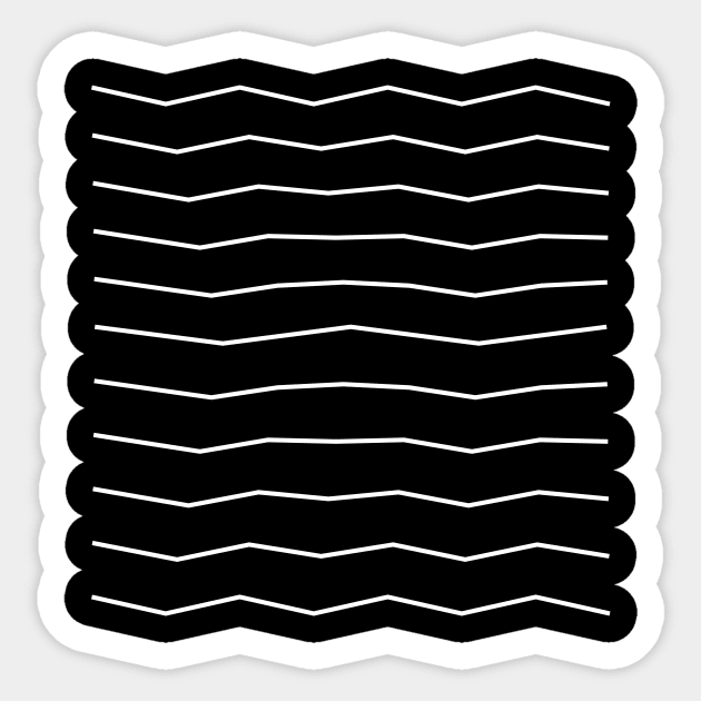 geometric zig zag lines - Zig Zag Lines - Sticker | TeePublic
