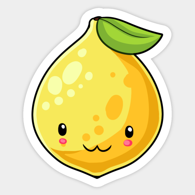 Kawaii lemon fruit - Kawaii Fruit - Sticker | TeePublic