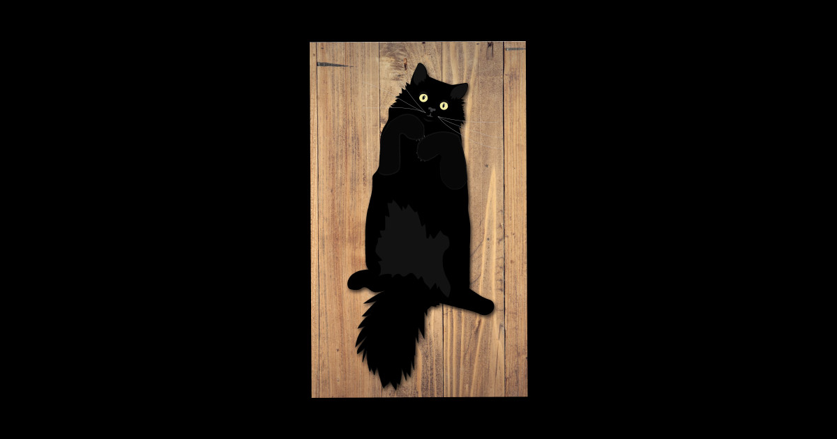 Black Cat Sprawl - Black Cat - Sticker | TeePublic