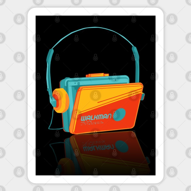 90s retro walkman - Aesthetic - Sticker | TeePublic