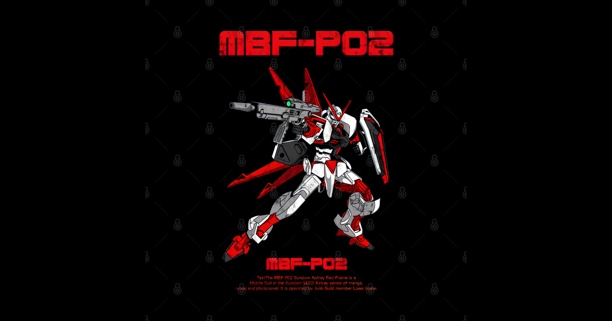 MBF-P02 Astry Red Frame - Red Frame - Sticker | TeePublic