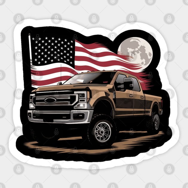 Powerstroke Patriotic Truck American Flag - Motorcraft - Sticker ...