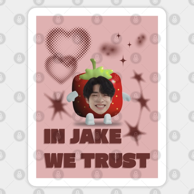 JAKE ENHYPEN - IN JAKE WE TRUST - Enhypen - Sticker | TeePublic