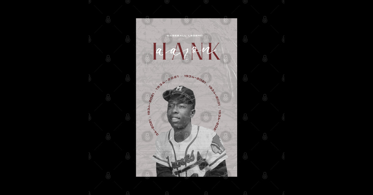 aaron hank circle - Hank Aaron - Sticker | TeePublic